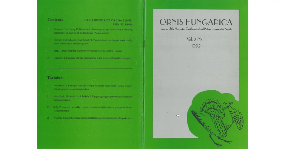 Ornis Hungarica 1992